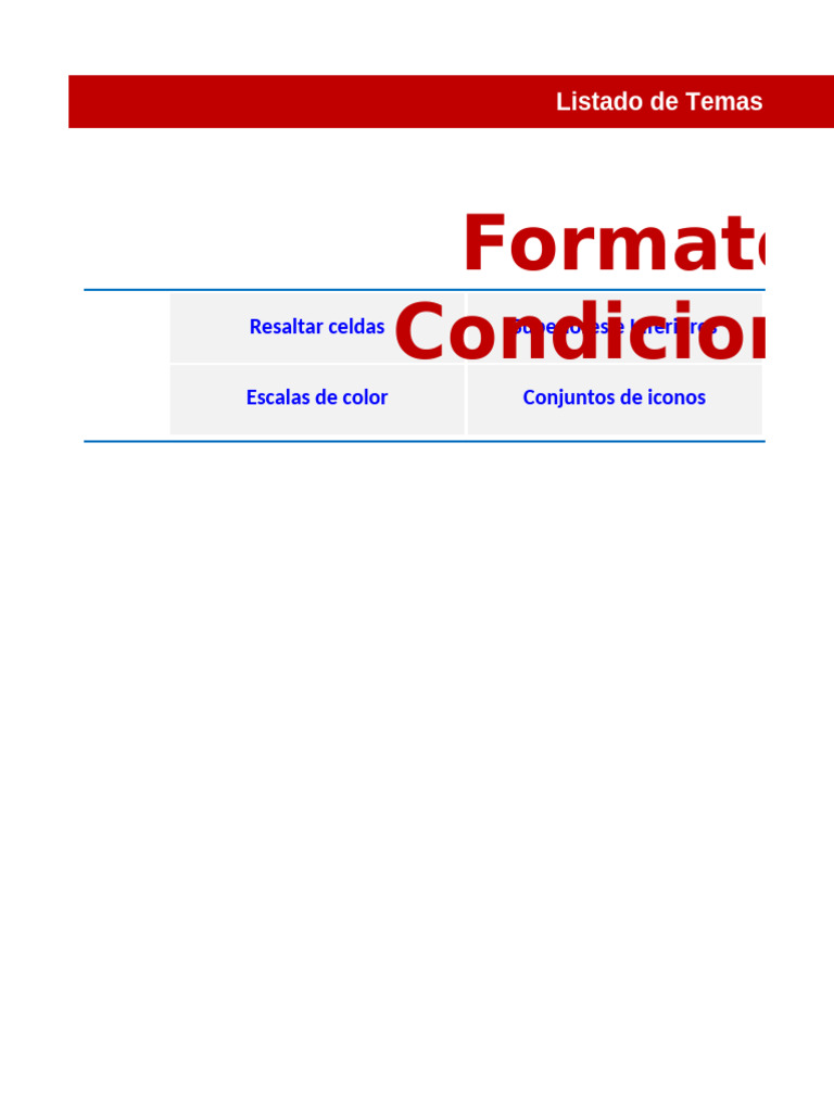 Formato Condicional | PDF | Alimentos