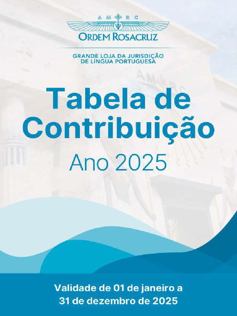 Tabela de Contribuições AMORC 2025 | PDF | Dinheiro | Tecnologia bancária