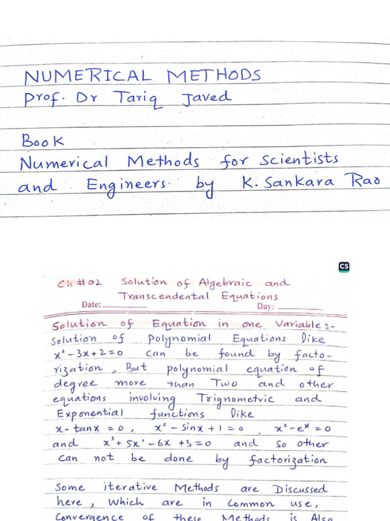 Numerical Methods Mid Term Course | PDF