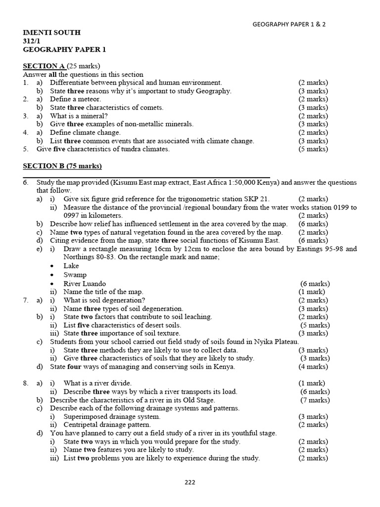 Geography 2023 Booklet | PDF | Glacier | Rock (Geology)