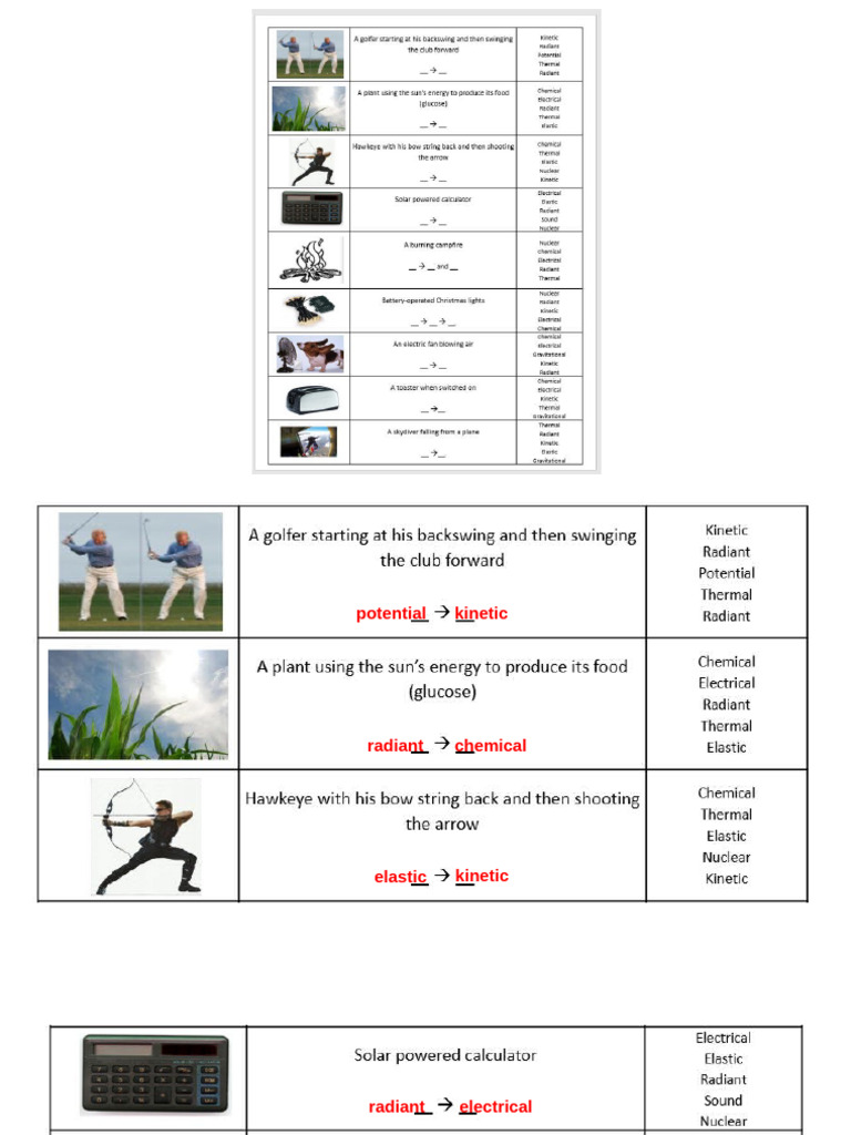 6-3 - Energy Conversions Practice Presentation | PDF