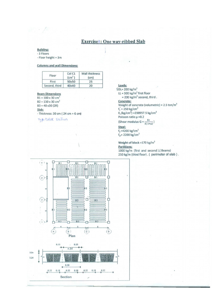 EX-1-One Way Ribbed Slab | PDF