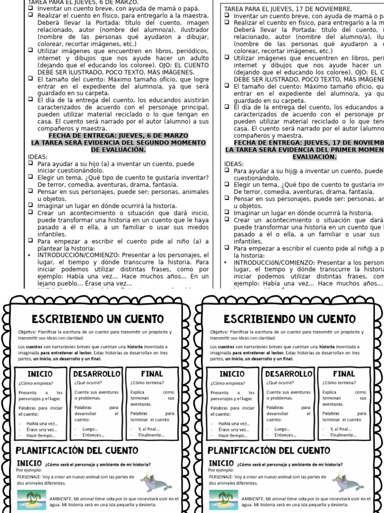 Tarea: Crea un Cuento Ilustrado | PDF | Cuentos