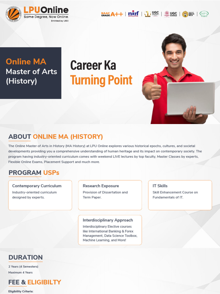 LPU Online - Brochure | PDF | Thesis | Master Of Arts