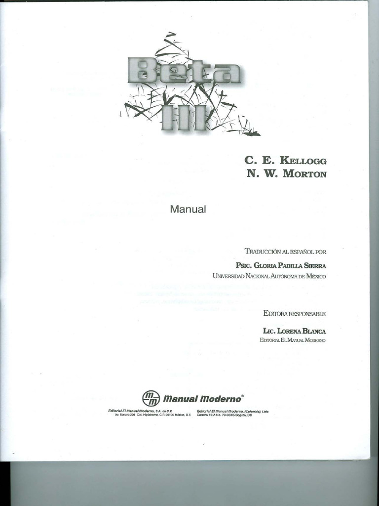 BETA III Manual Completo | PDF