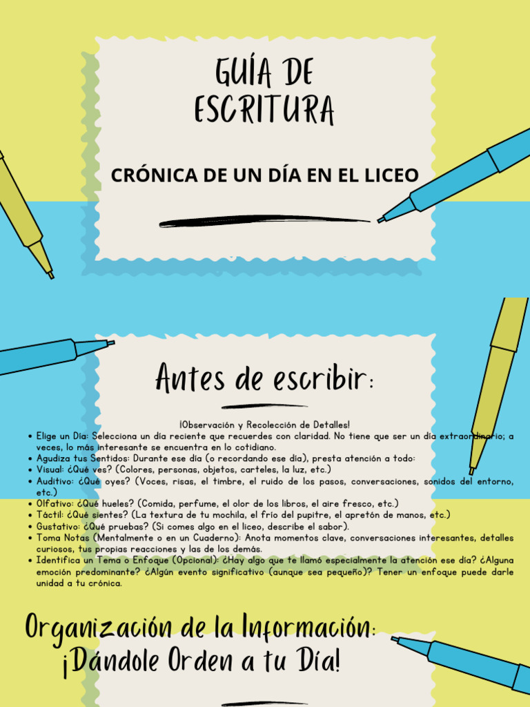 Crónica de un Día en el Liceo | PDF