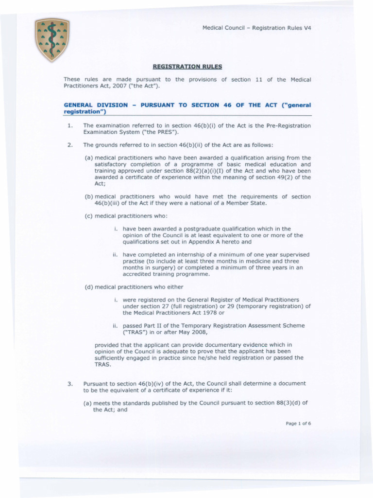 General Registration Rules | PDF