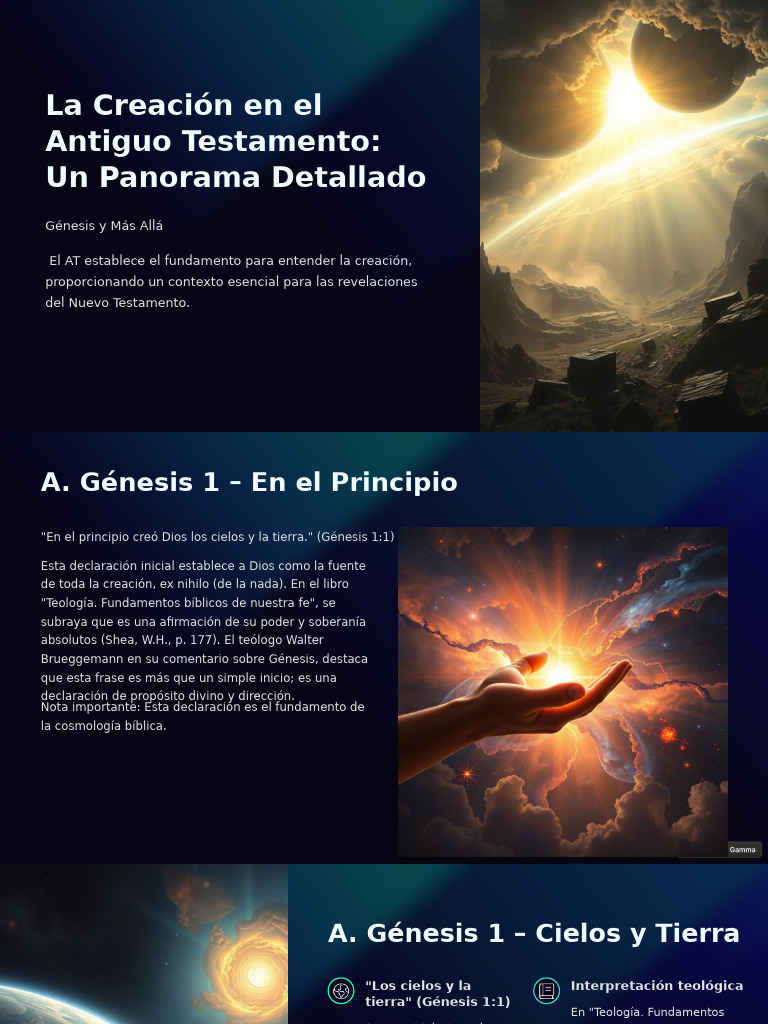 Creación en el Antiguo Testamento | PDF | Narrativa de la creación del ...