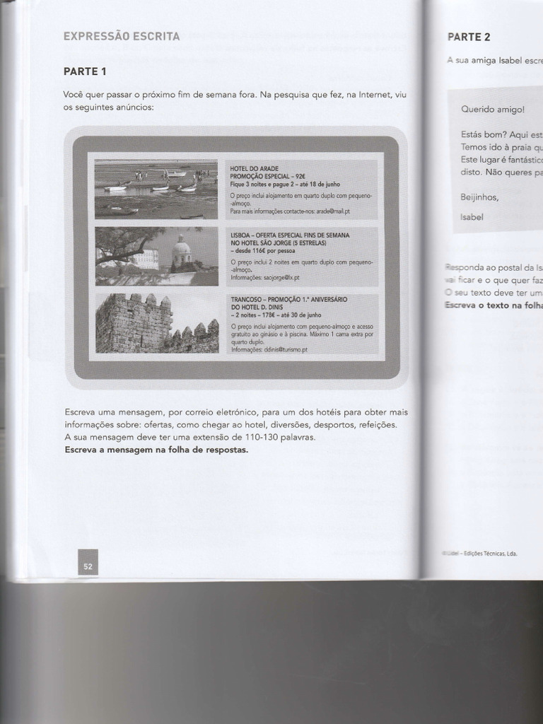 Exames de Português CAPLE-UL - Parte 2 | PDF