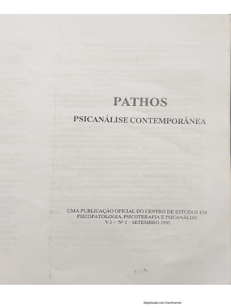 InterpretaÃ§Ã£o - Perdomo, C Inconsciente e Linguagem revista Pathos PsicanÃ¡lise contemporÃ¢nea ...