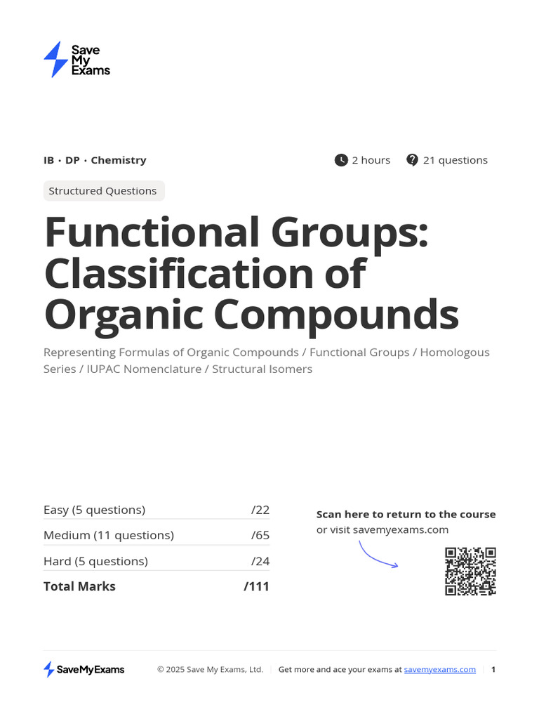 Ib DP SL Iupac Nomenclature | PDF | Alkane | Isomer