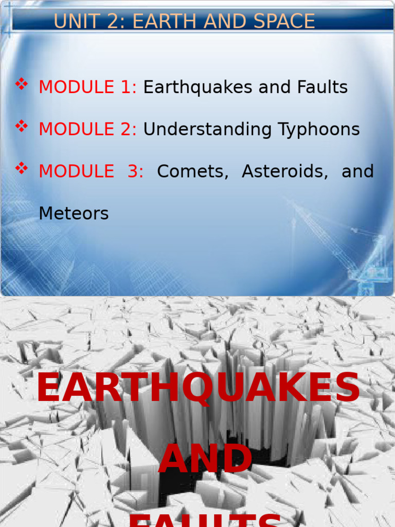1 Earthquakes and Faults | PDF | Fault (Geology) | Earthquakes