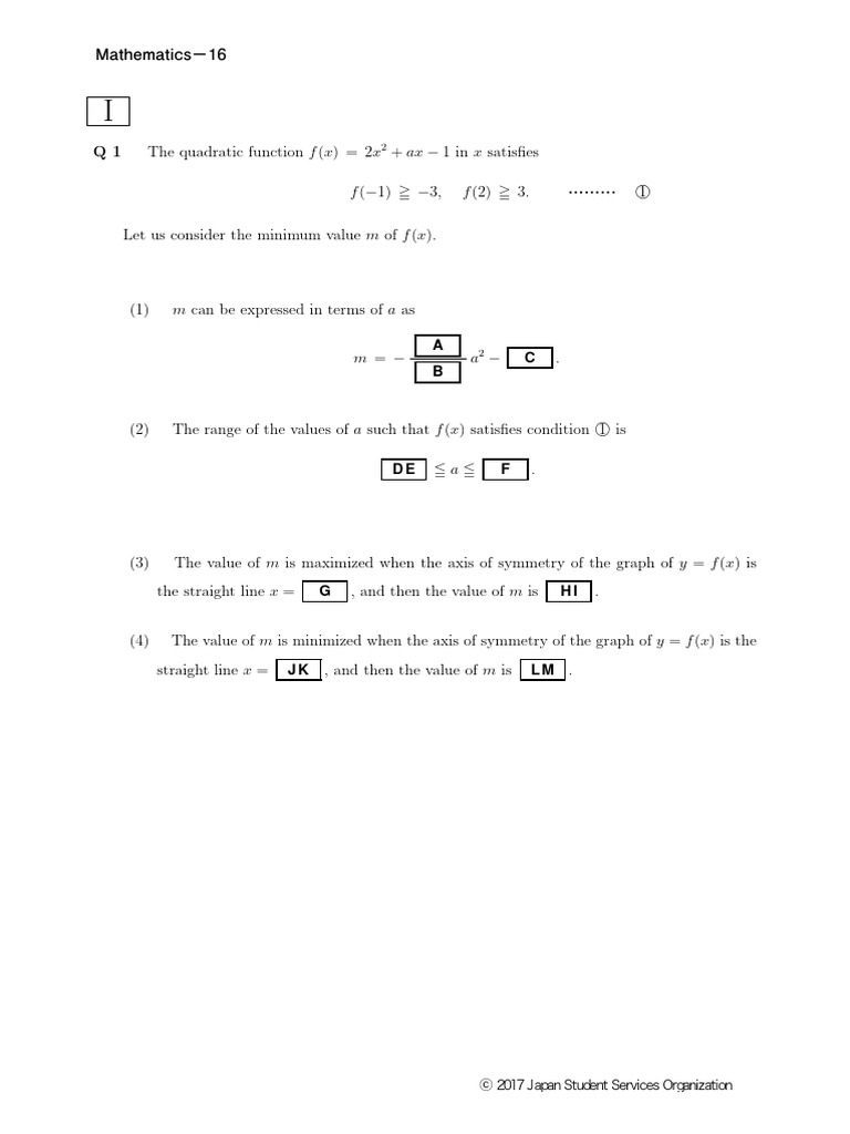 Quadratic Functions and Probability Analysis | PDF | Logarithm | Circle