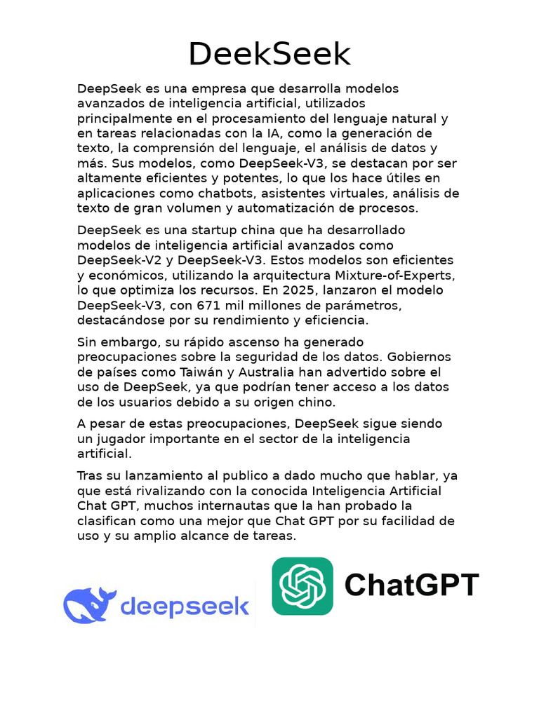 Deek Seek | PDF | Inteligencia artificial | Inteligencia (IA) y semántica
