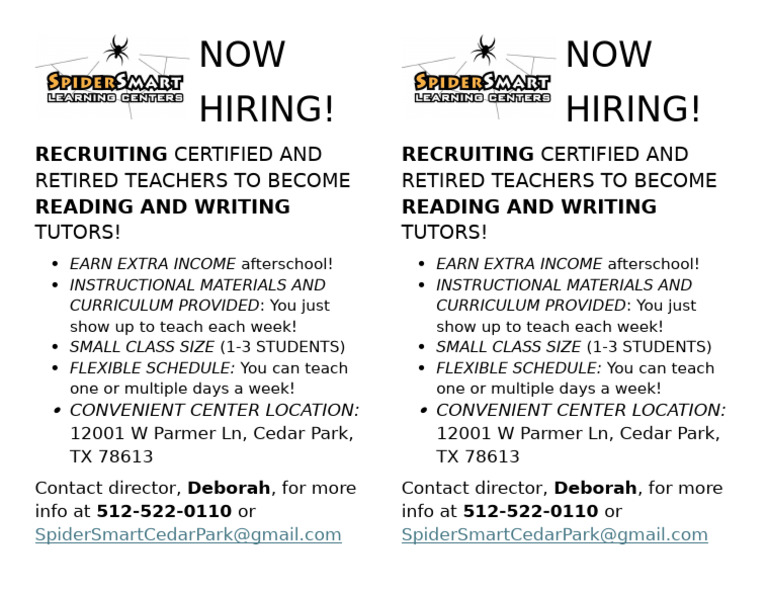 Teacher Recruitment Flyer | PDF