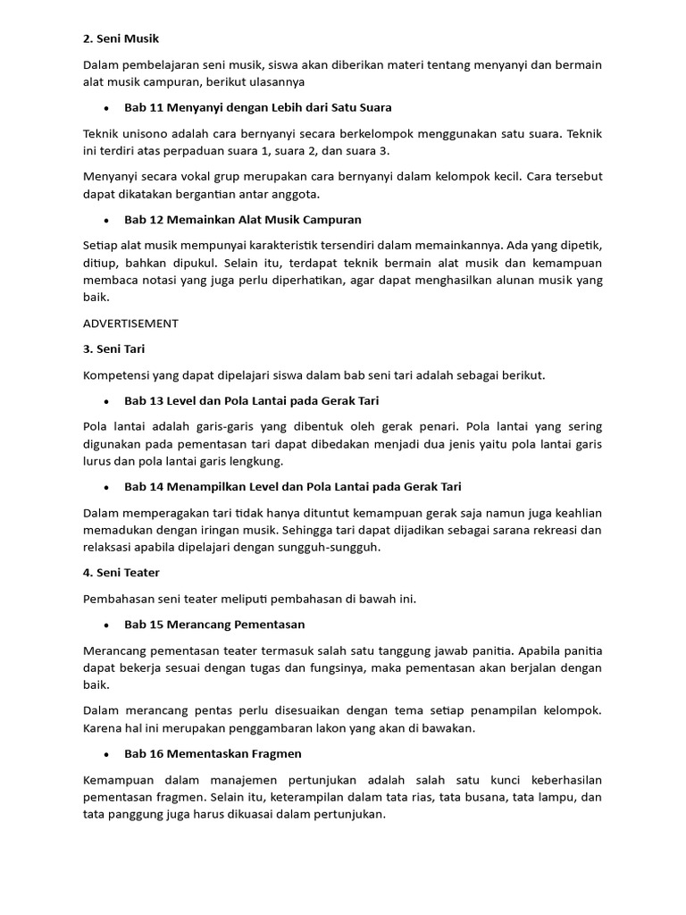 materi lanjutan sbk kelas 7 | PDF