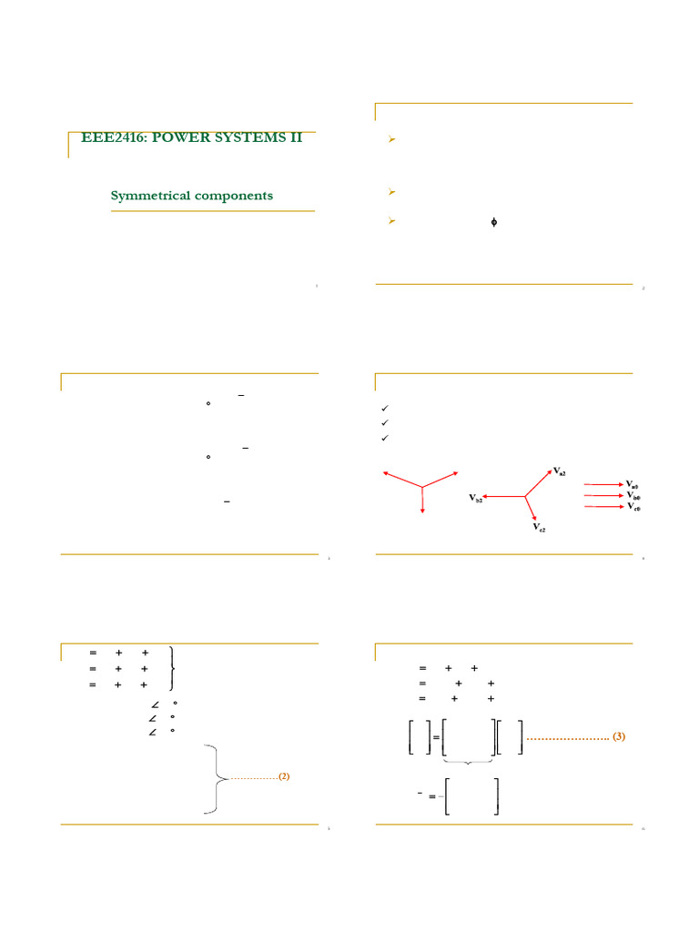 Symmetrical Components in Power Systems | PDF | Electrical Impedance ...