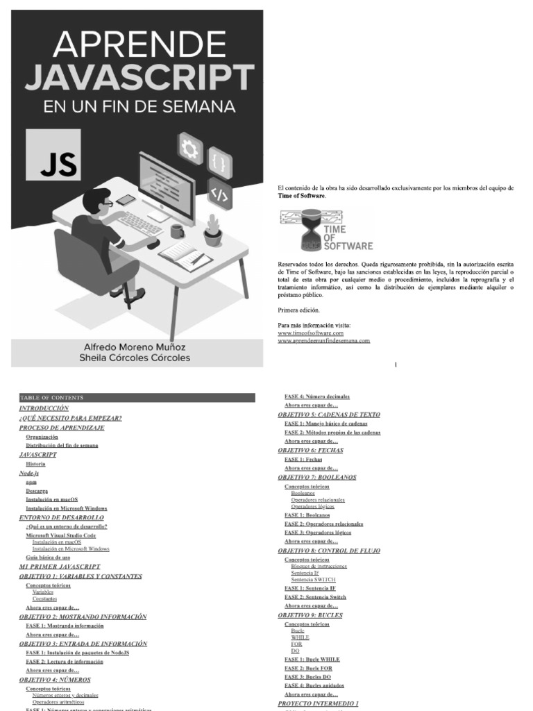 Aprender Javascript en 5 Fin de Semana | PDF