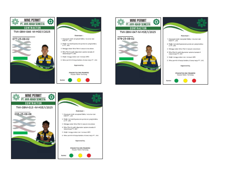 FORMAT MINE PERMIT ke 8 PT.TMI | PDF