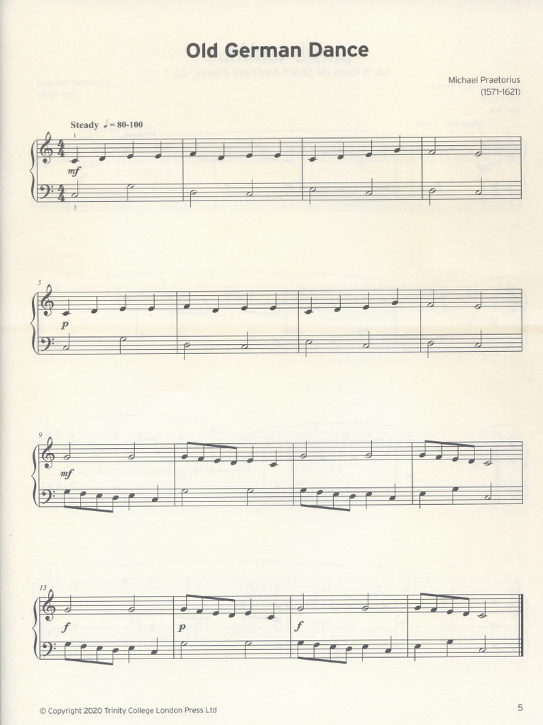 Trinity - Initial Piano | PDF