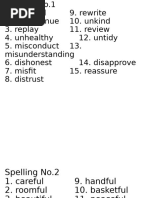9th Grade Spelling List | PDF