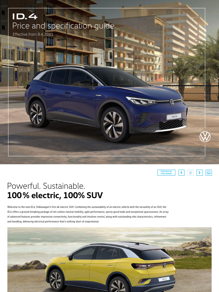 Volkswagen Id4 Brochure Pricelist April 21 | PDF | Airbag | Volkswagen