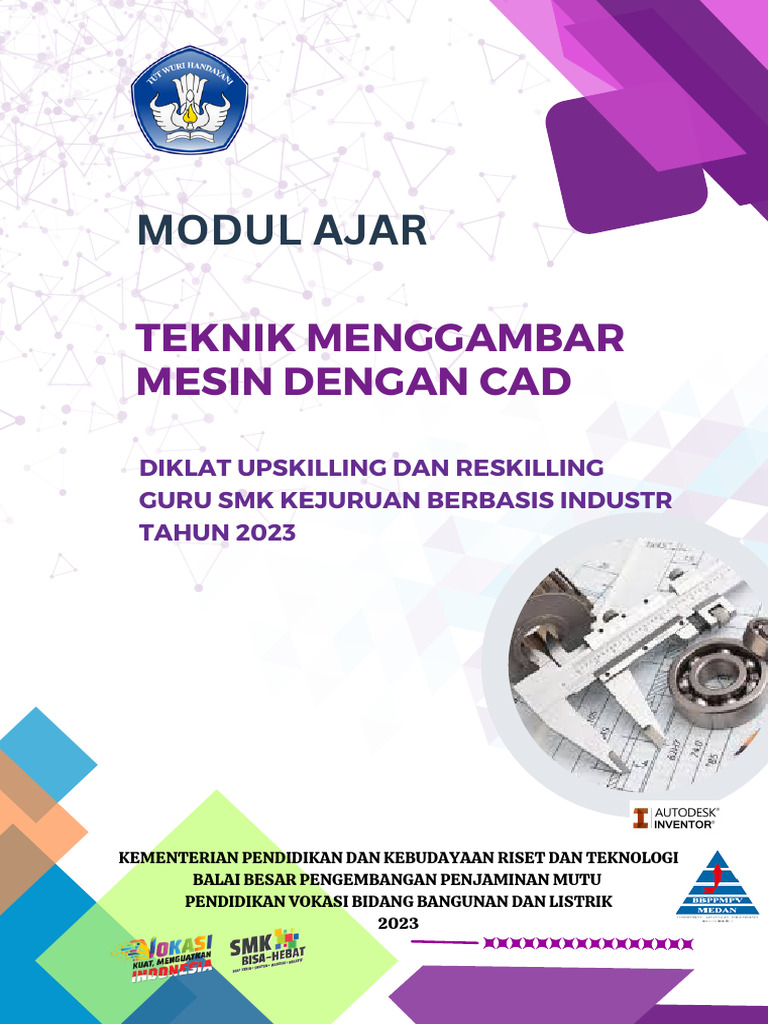 Modul Teknik Menggambar Mesin Dengan CAD Full | PDF
