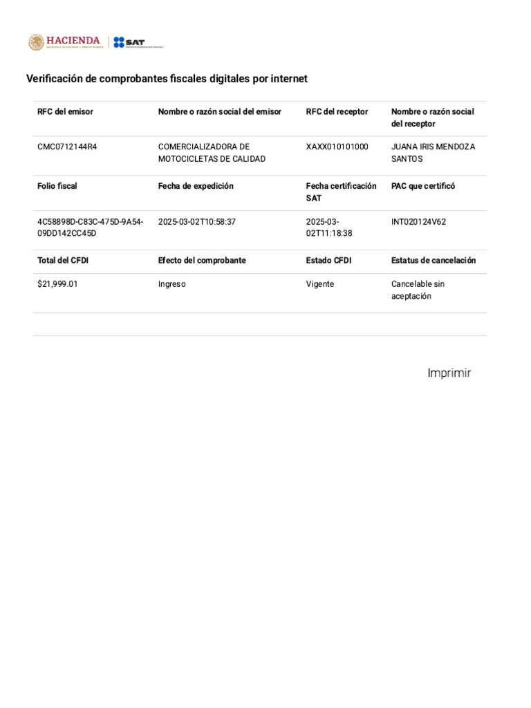 Verificación de Comprobantes Fiscales Digitales Por Internet | PDF
