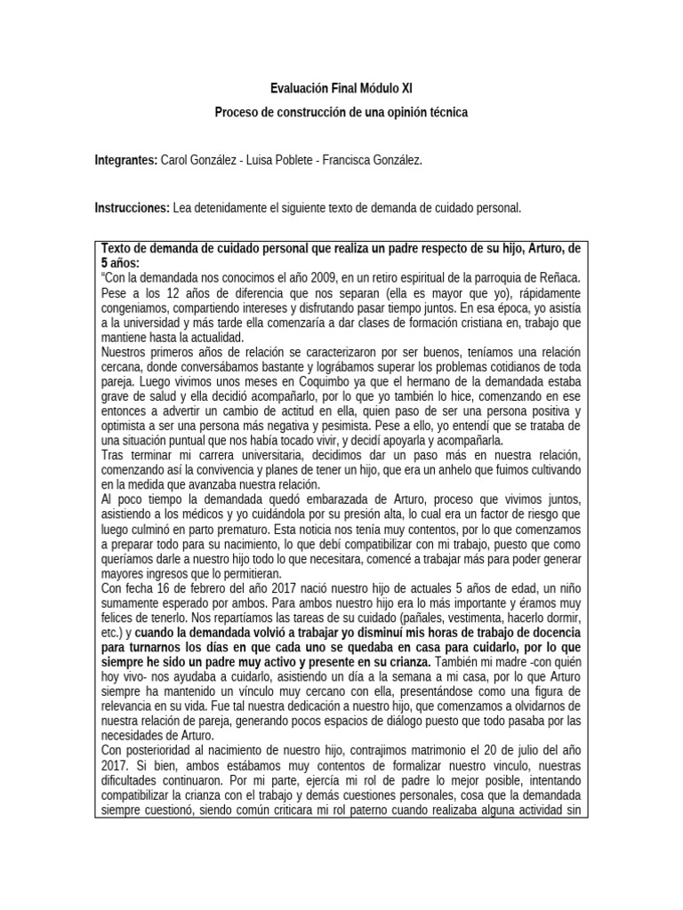 Evaluación Módulo11 Luisa Carol Fran | PDF | Parcialidad | Toma de decisiones