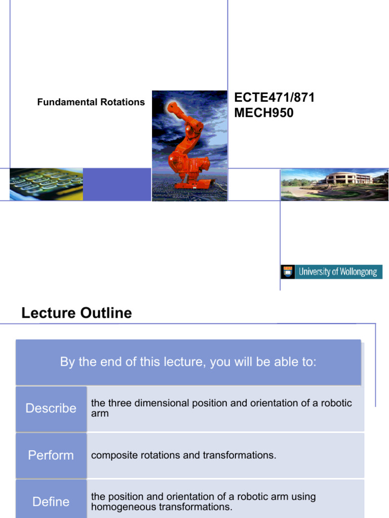 Week 2 Lecture 2 Fundamental Rotations | PDF | Rotation | Euclidean Vector