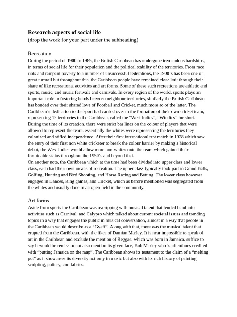 Research Aspects of Social Life | PDF