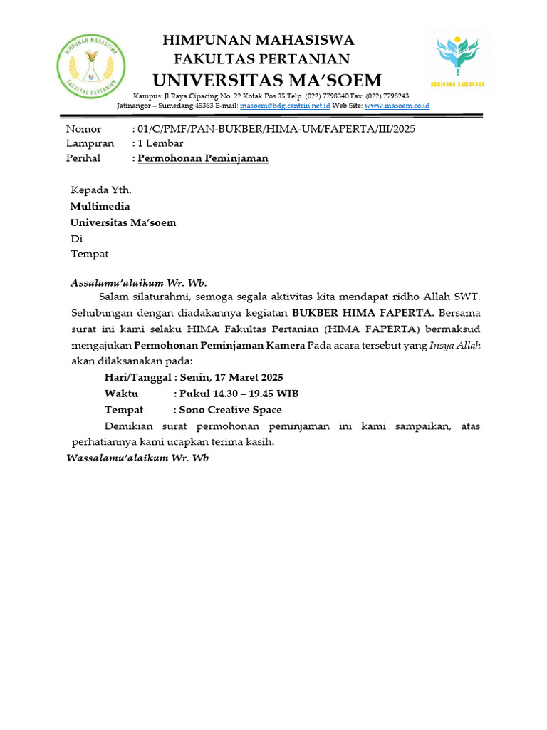 01 PMF Kamera Pan-Bukber | PDF