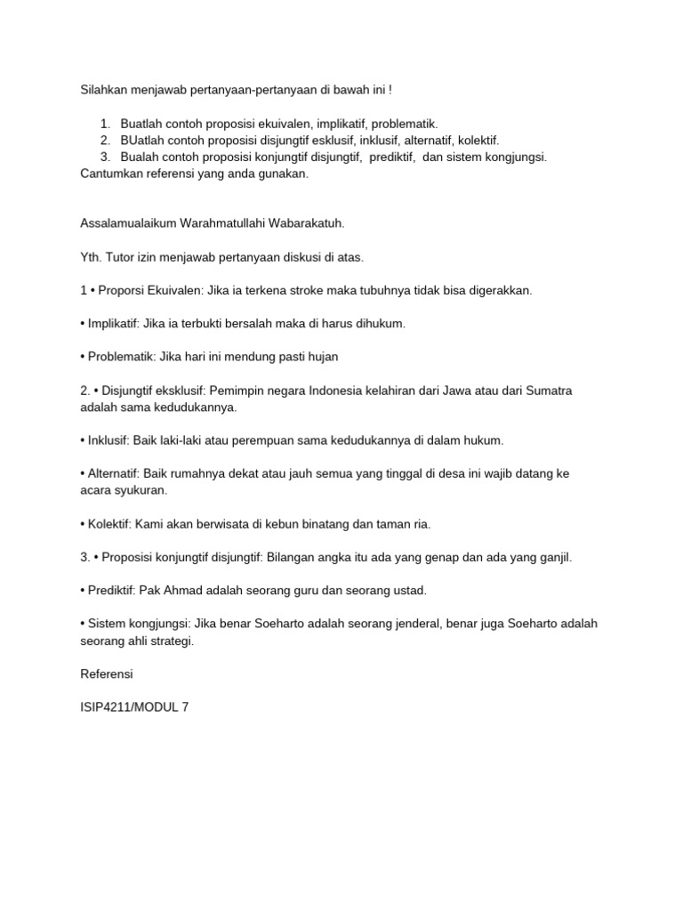 Diskusi 7 Logika | PDF