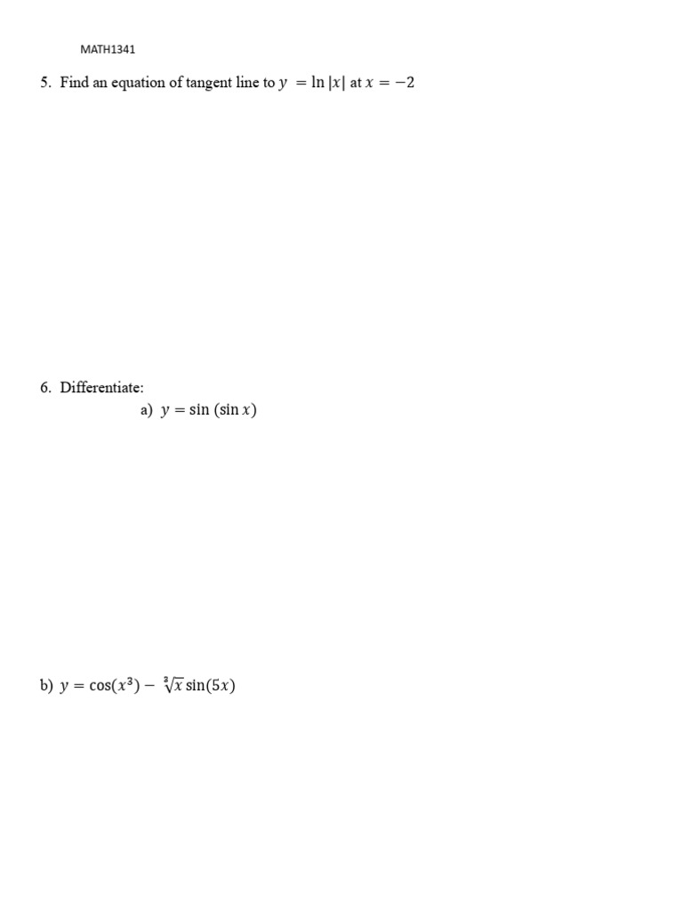 Math 1341 2.9 Review | PDF