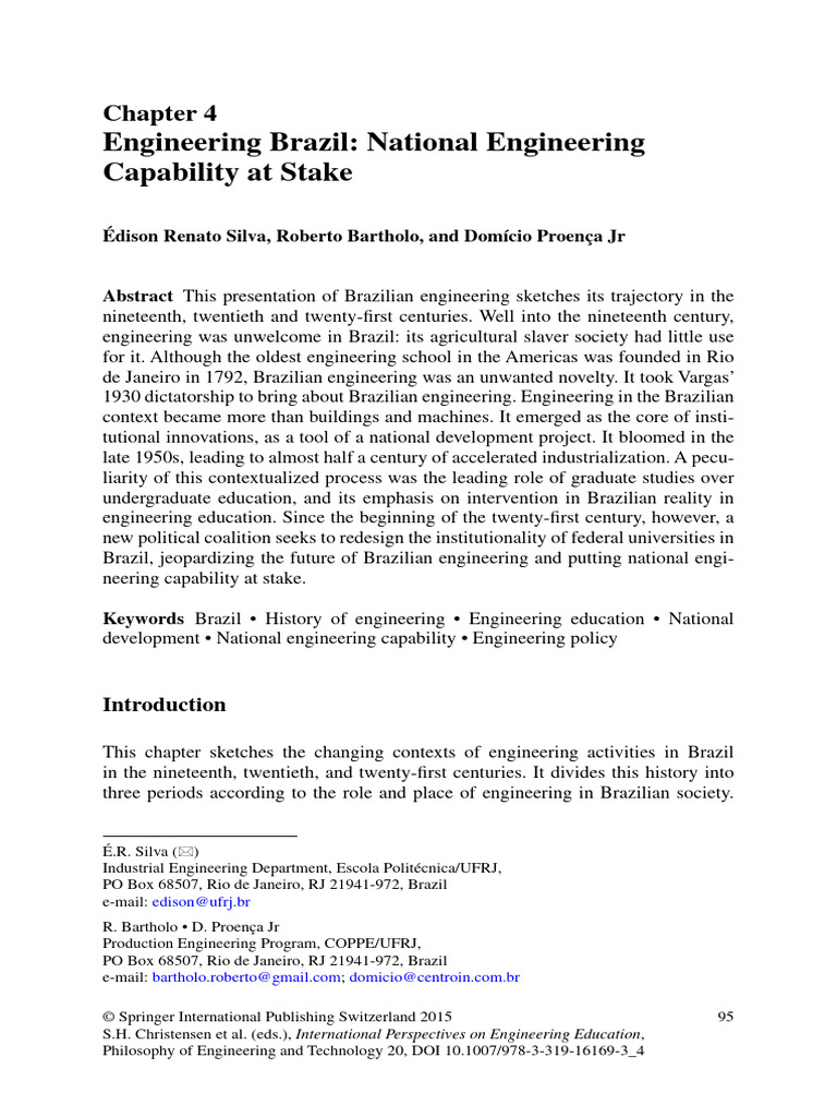 SILVA Et Al. 2015 - Engineering Brazil | PDF | Brazil | Rio De Janeiro