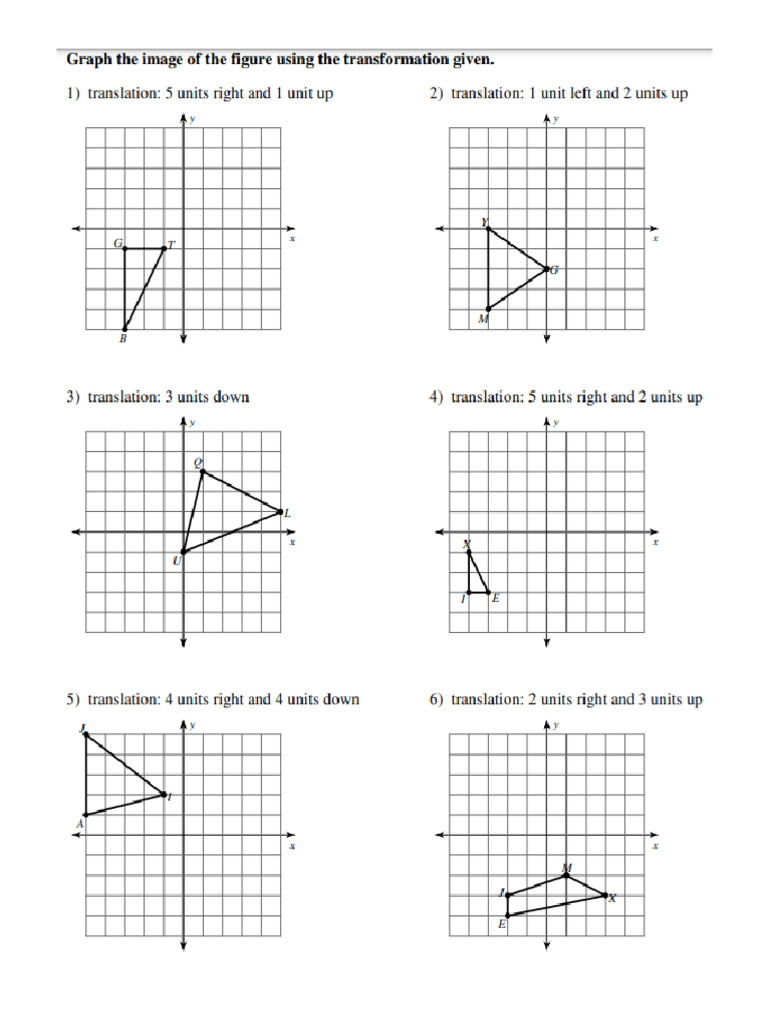 Translations Practice Page | PDF