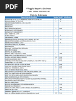 Planilha Material de Limpeza | PDF