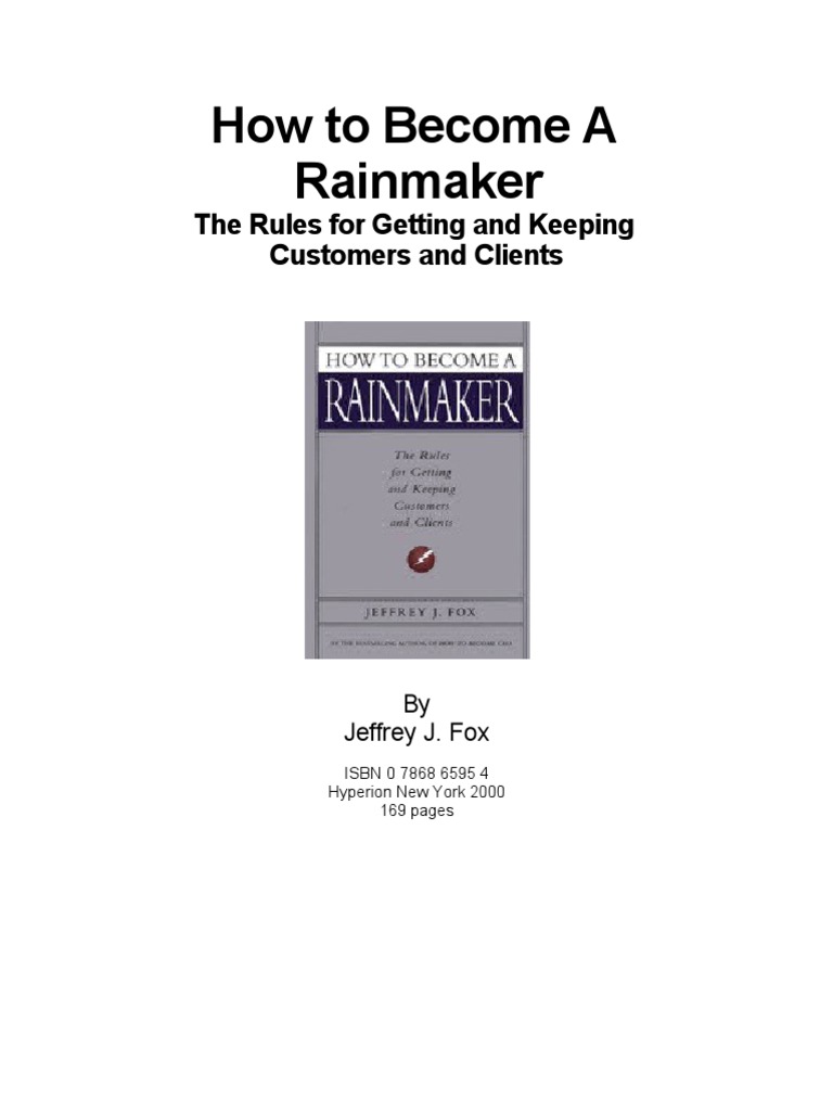 How to Become a Rainmaker in Sales | PDF | Sales | Marketing