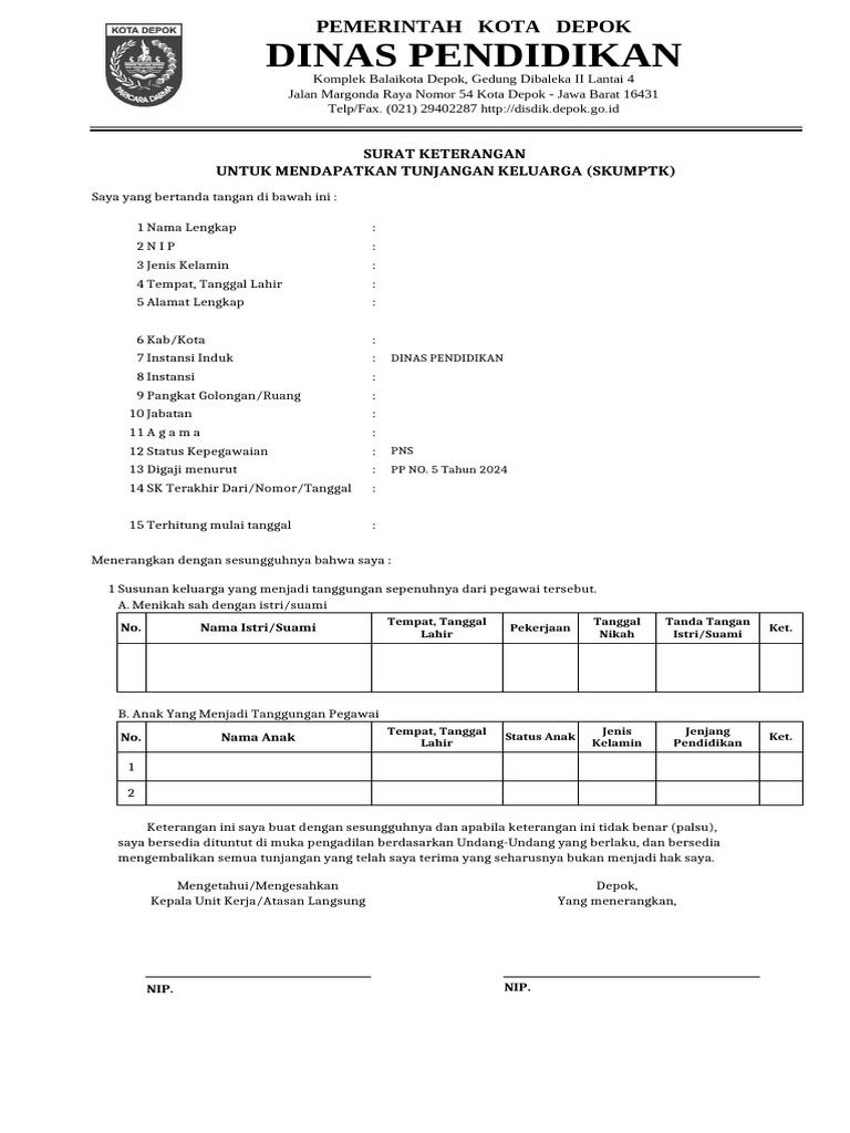 Skumptk Form | PDF