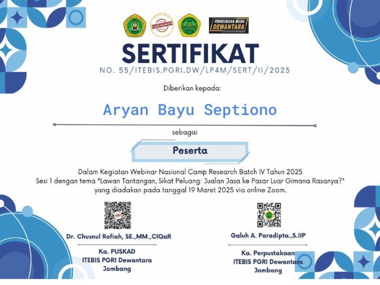 Sertifikat-Aryan Bayu Septiono | PDF