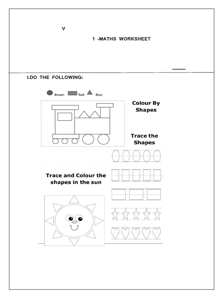 G1 shapes worksheet | PDF
