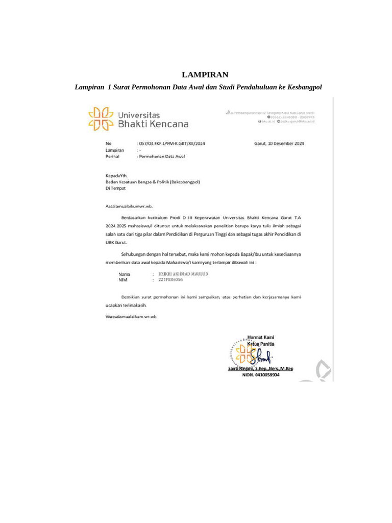 Dzikri Lampiran KTI Fix | PDF