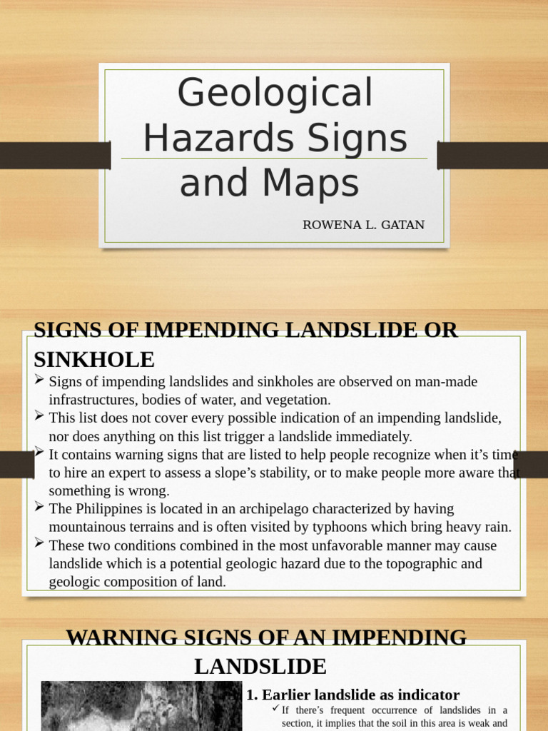 Geological-Hazards-Signs-and-Maps | PDF | Landslide | Fault (Geology)