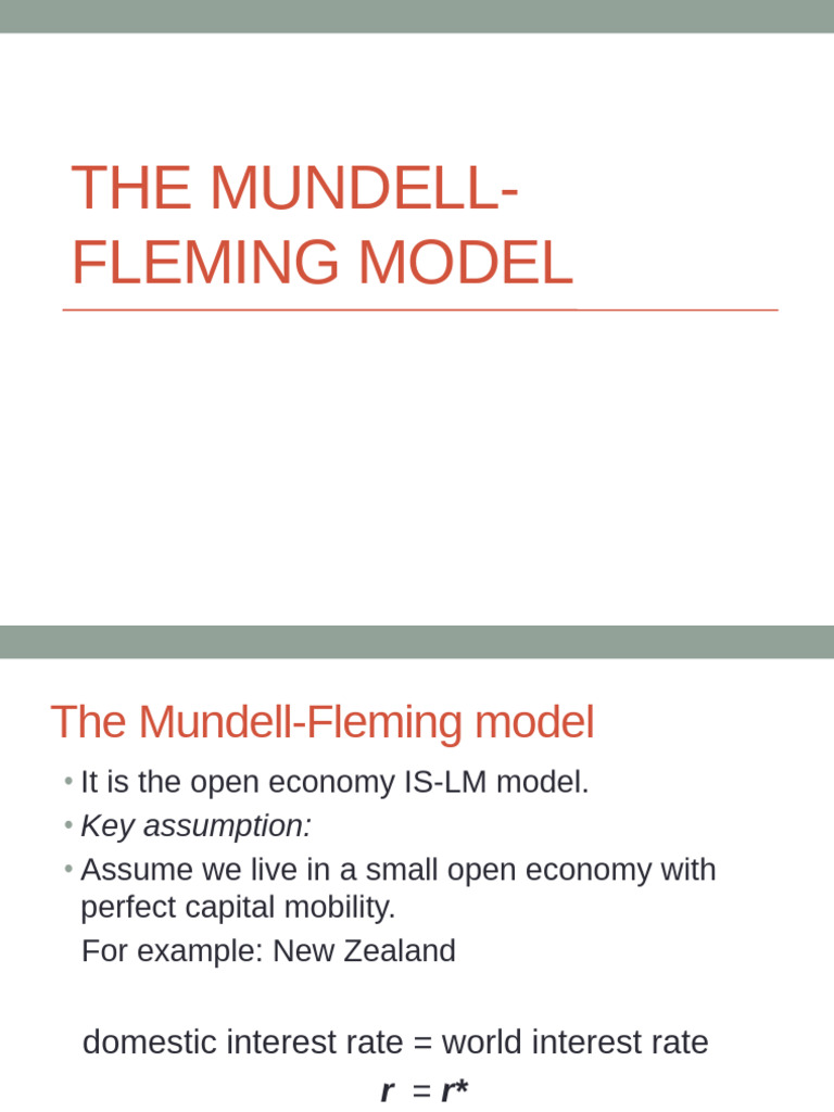 Mundell-Fleming Model Overview | PDF | Economies | Economics