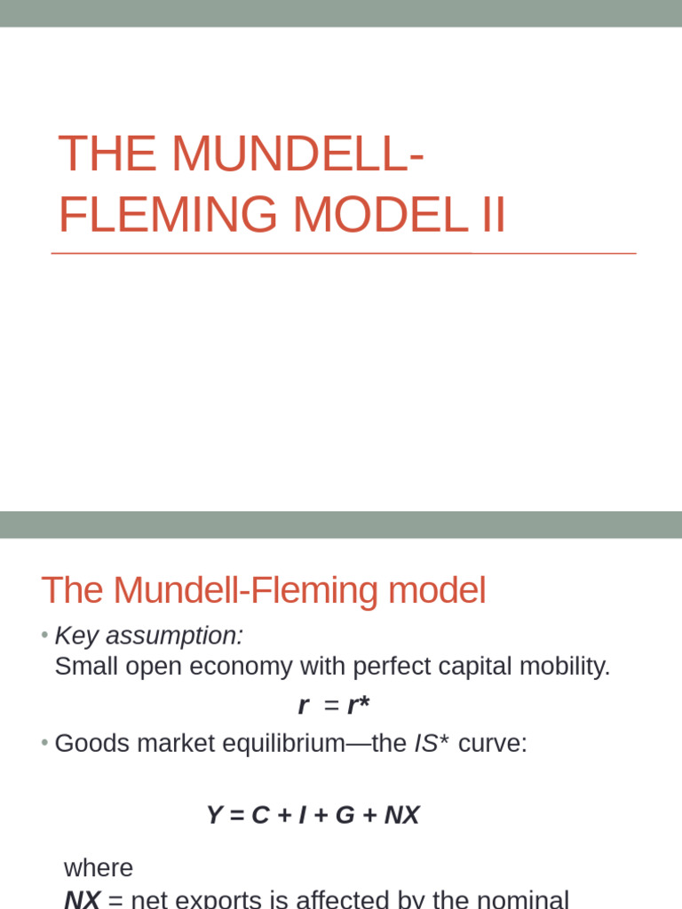 Mundell - Fleming - Model II | PDF | Economies | Market (Economics)