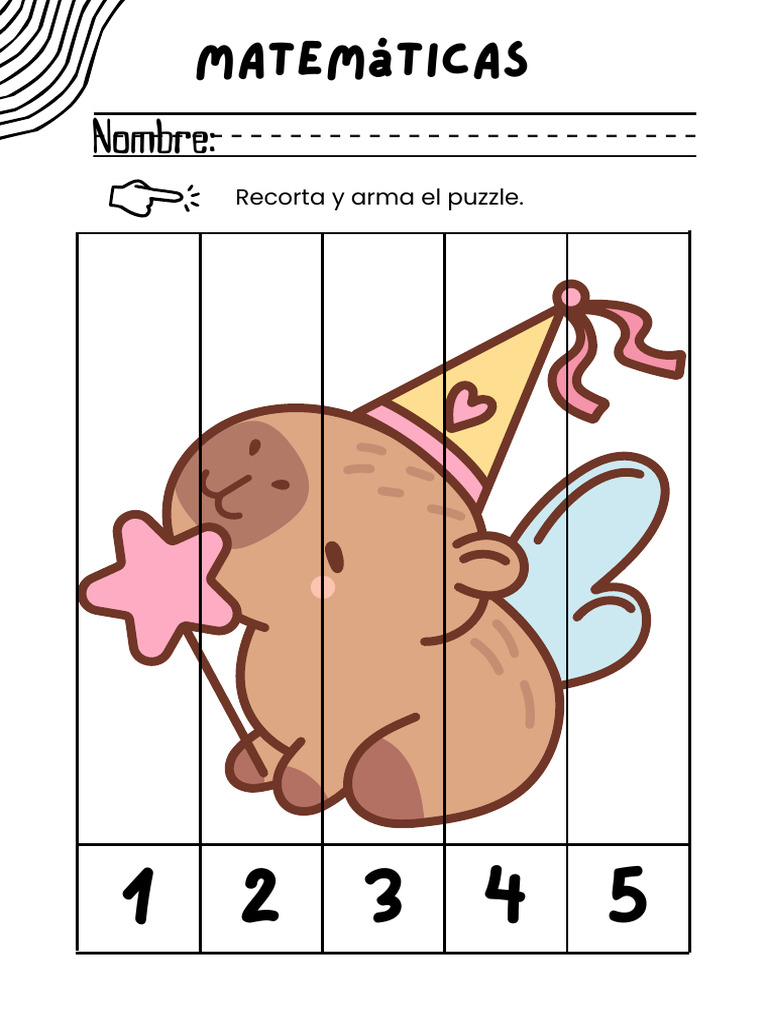 Puzzle Capibara - Matemáticas | PDF