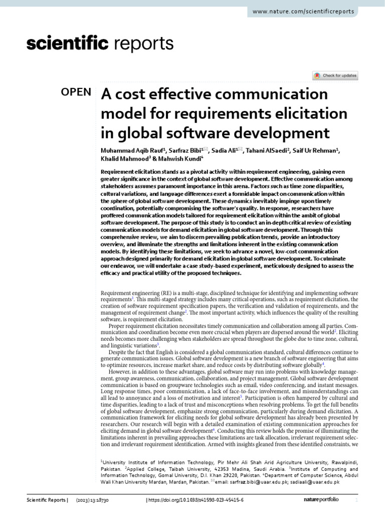 A Cost Effective Communicati | PDF | Communication | Software Development
