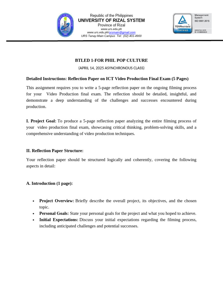 April 14 Asynchronous Activity For Btled 1 Phil Pop Culture | PDF ...