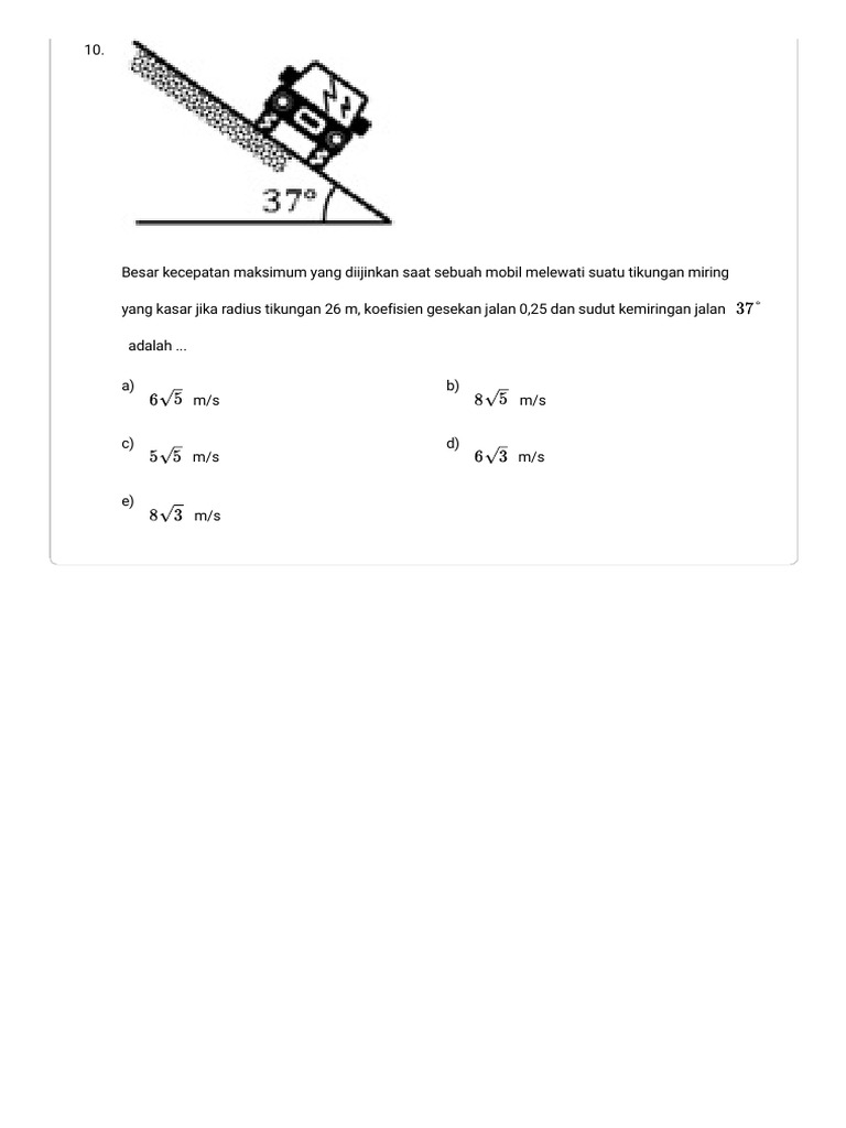 Latihan Soal Gaya Sentripetal | PDF