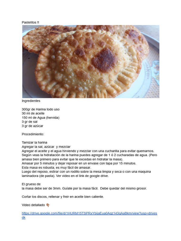 Pastelitos | PDF